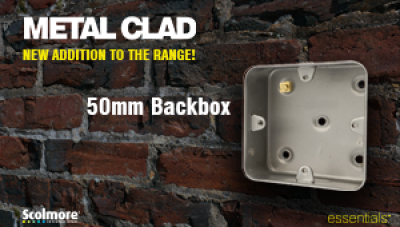 New 50mm Back Box for Scolmore’s Metal Clad Range
