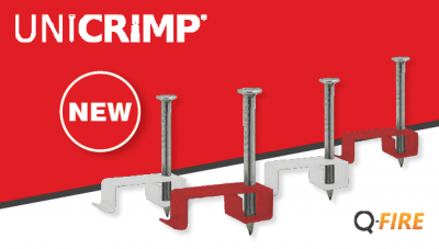 Unicrimp introduces red and white fire-safe metal cable clips